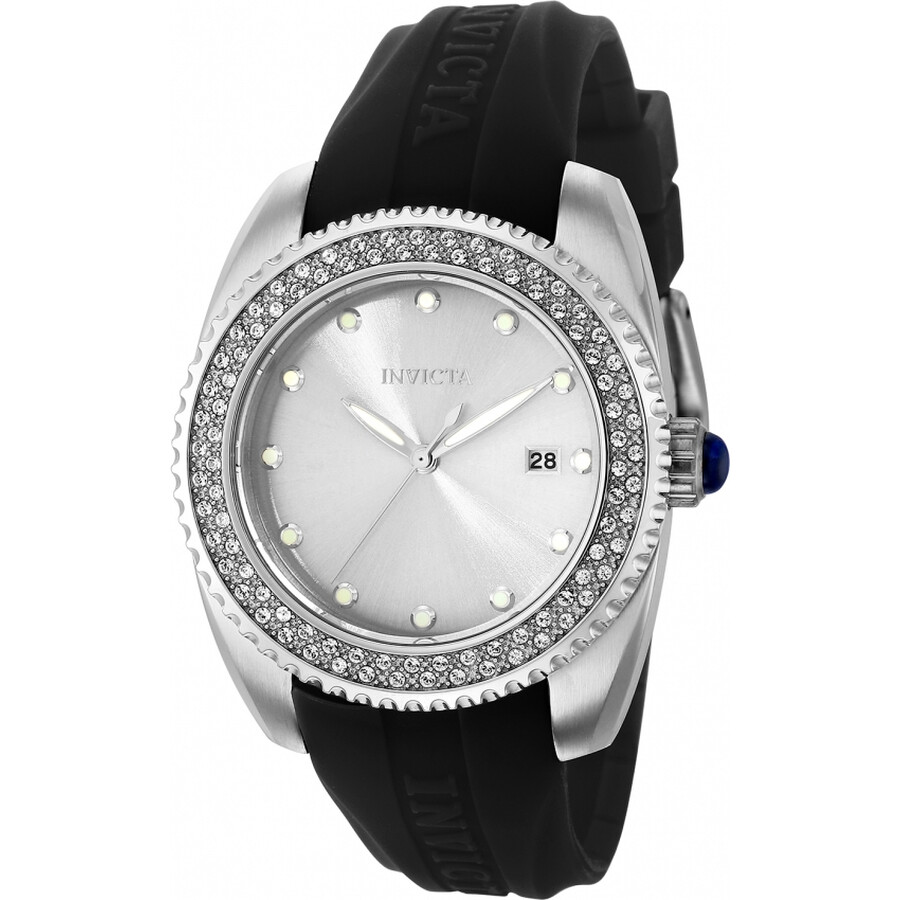 Invicta Angel Quartz Crystal Silver Dial Ladies Watch 37416 ...