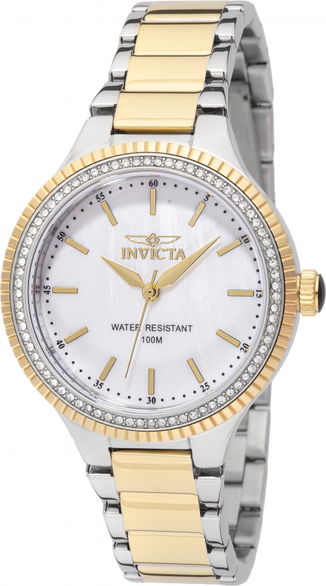 Invicta Angel Quartz Crystal White Dial Ladies Watch 49755 886678671335 ...