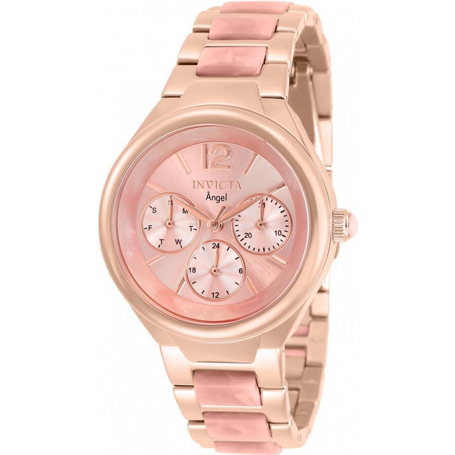 Invicta Angel Quartz Pink Dial Ladies Watch 32080 886678378289 ...