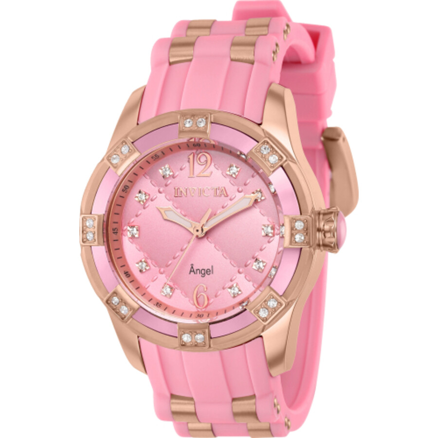 Invicta Angel Quartz Pink Dial Ladies Watch 36715 886678449859 ...