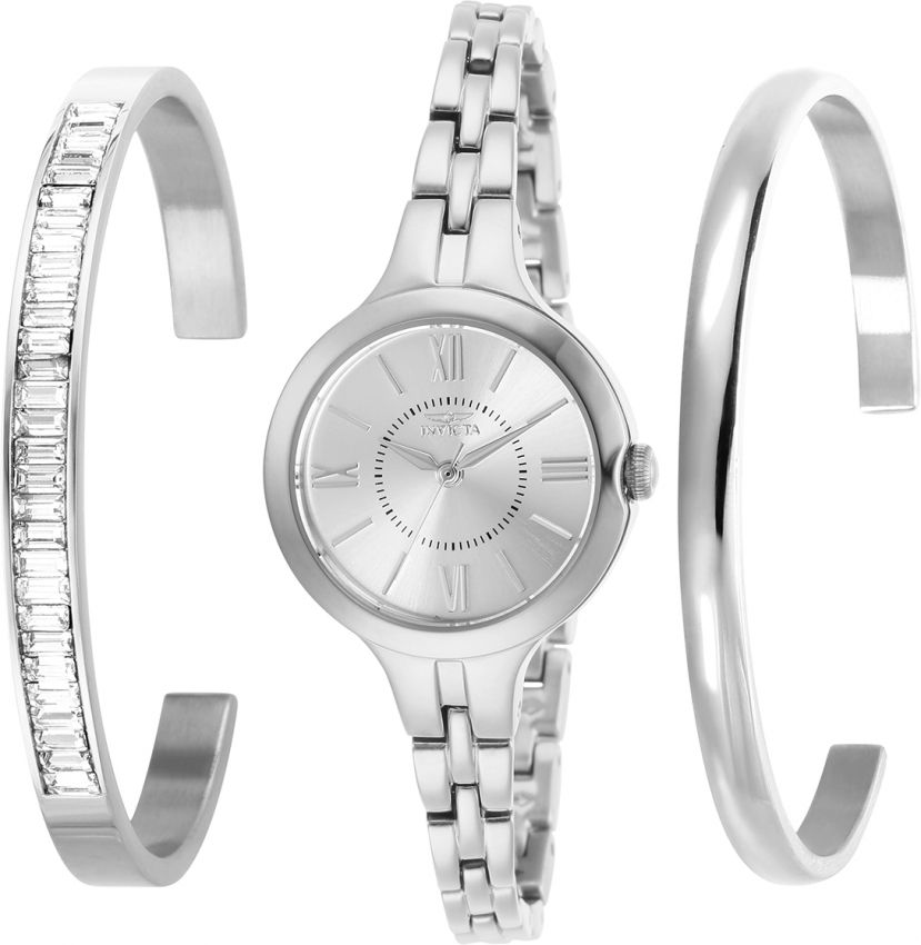 Invicta Angel Quartz Silver Dial Ladies Watch and Bracelet Set 29339 ...