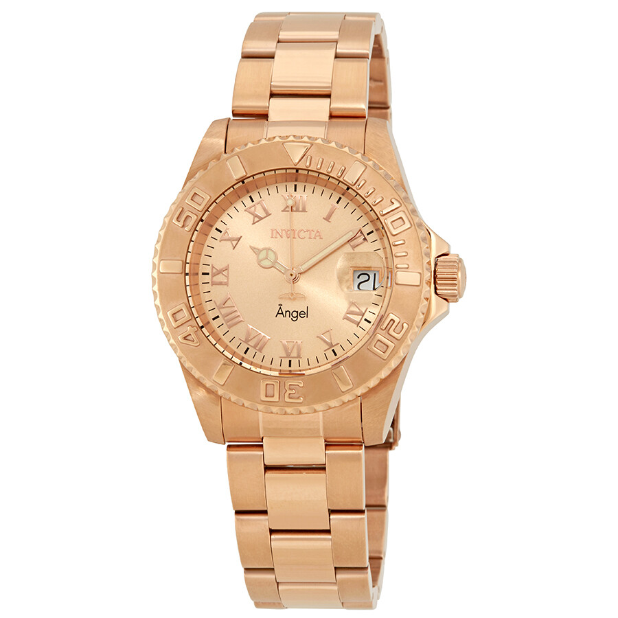 Invicta Angel Rose Dial Rose Gold-tone Ladies Watch 14322 886678146901 ...