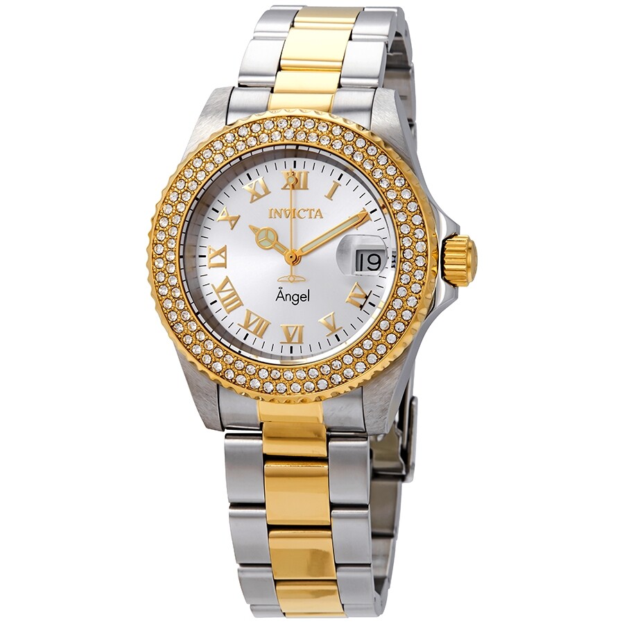 Invicta Angel Silver Dial Two-tone Ladies Watch 20214 886678250226 ...