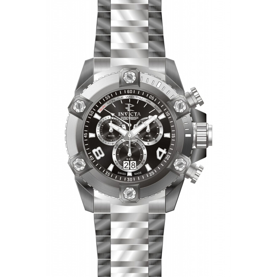 Invicta Arsenal Chronograph Black Dial Gunmetal PDC Men's Watch 13014 ...