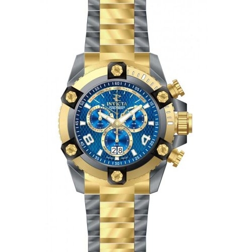 Invicta Arsenal Chronograph Blue Dial Two-tone Silver-tone and Gold ...