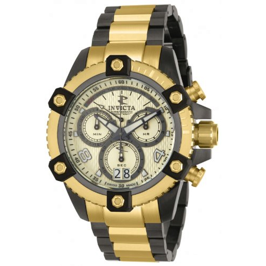 Invicta Arsenal Chronograph Champagne Dial Two-tone Men's Watch 12985 ...