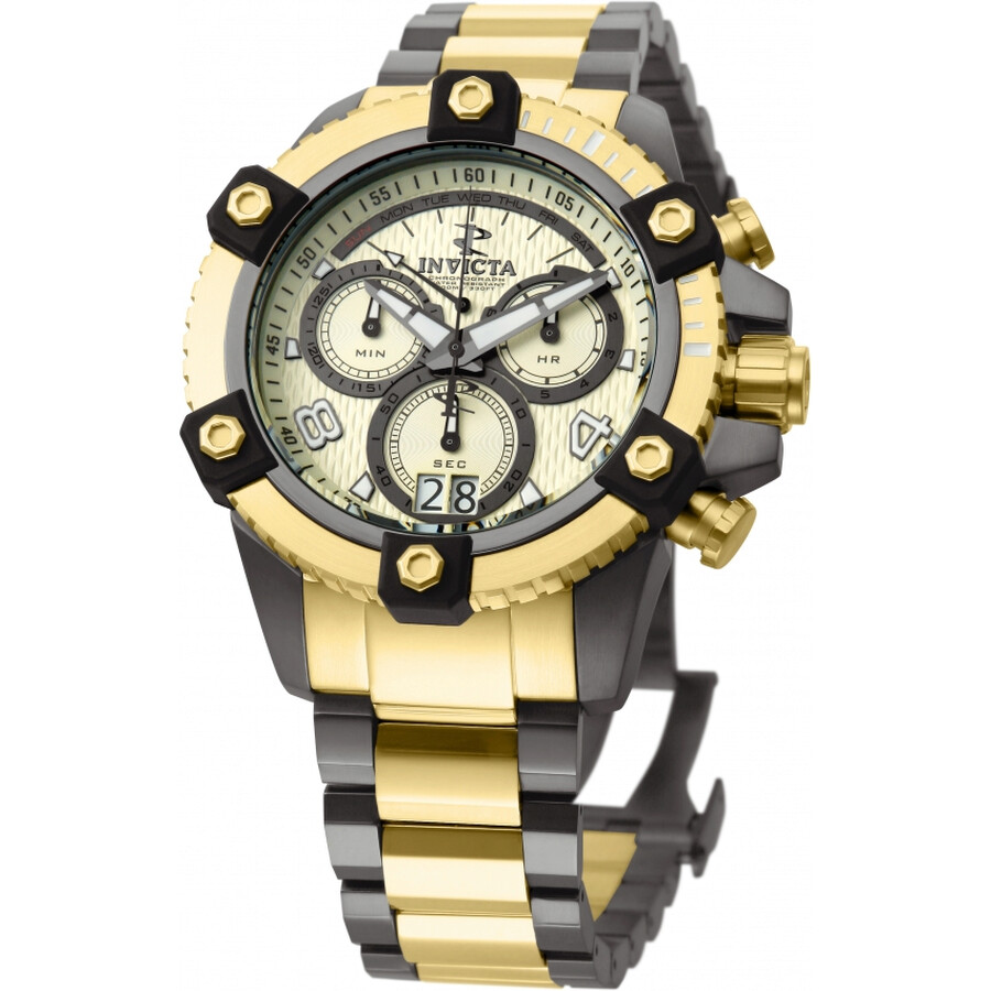 Invicta Arsenal Chronograph Champagne Dial Two-tone Men's Watch 12985 ...