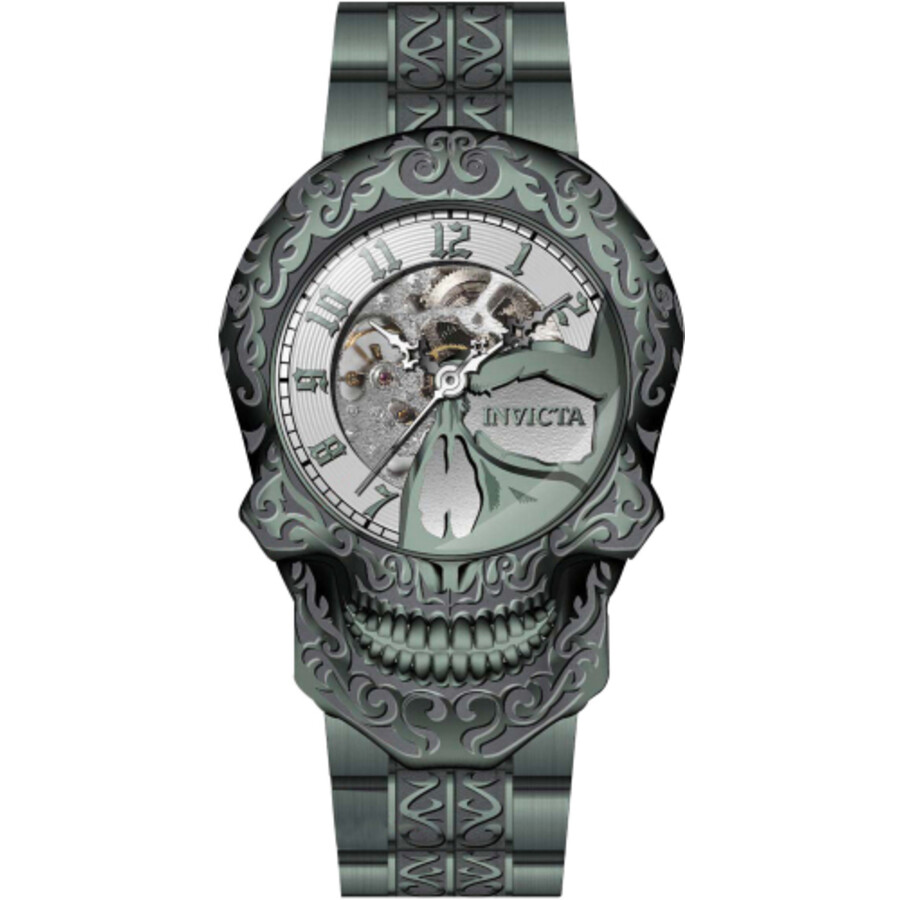 Invicta Artist Skull Automatic Silver Dial Men's Watch 40761 ...