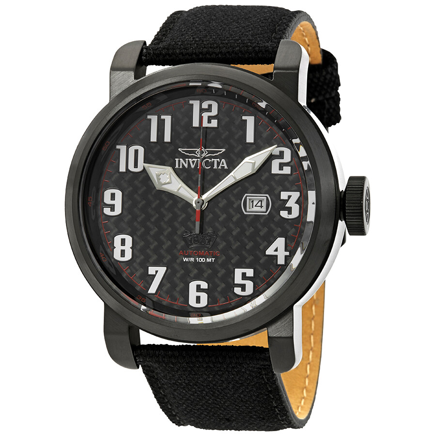 Invicta Aviator Black Date Automatic Men's Watch 23076 886678281800 ...