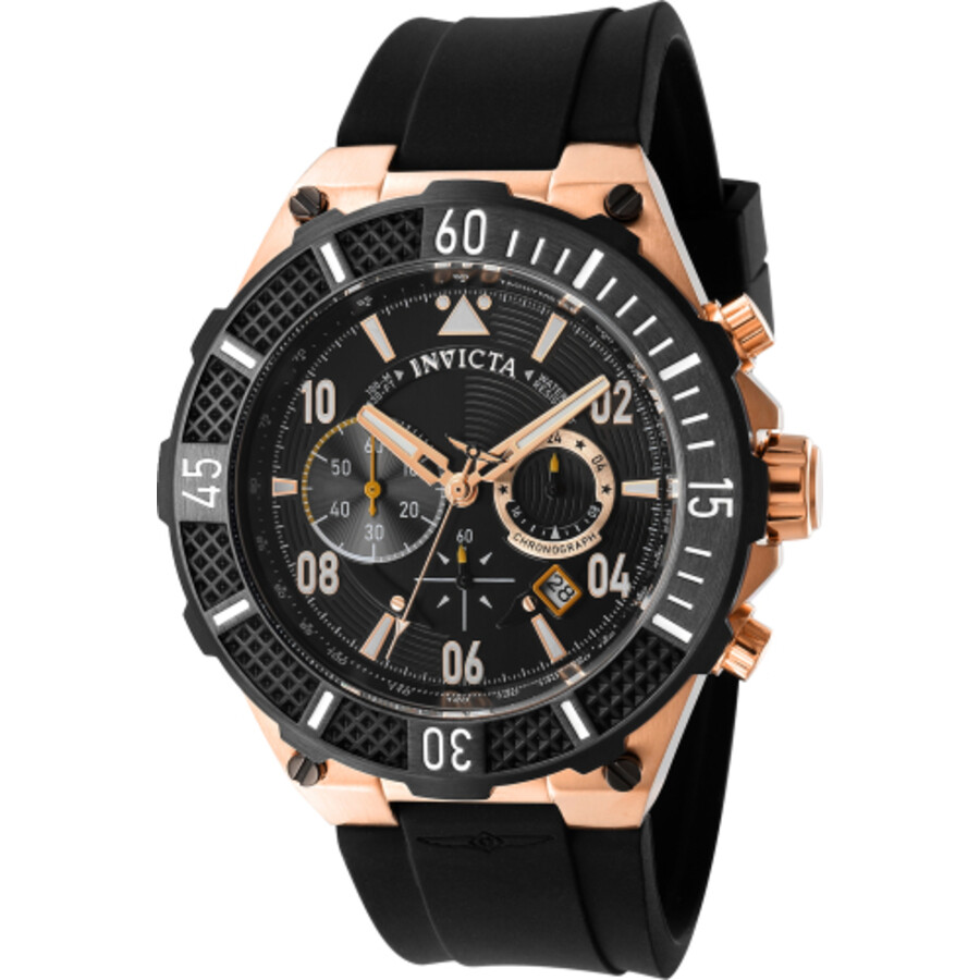 Invicta Aviator Chronograph GMT Quartz Black Dial Men's Watch 40500 ...