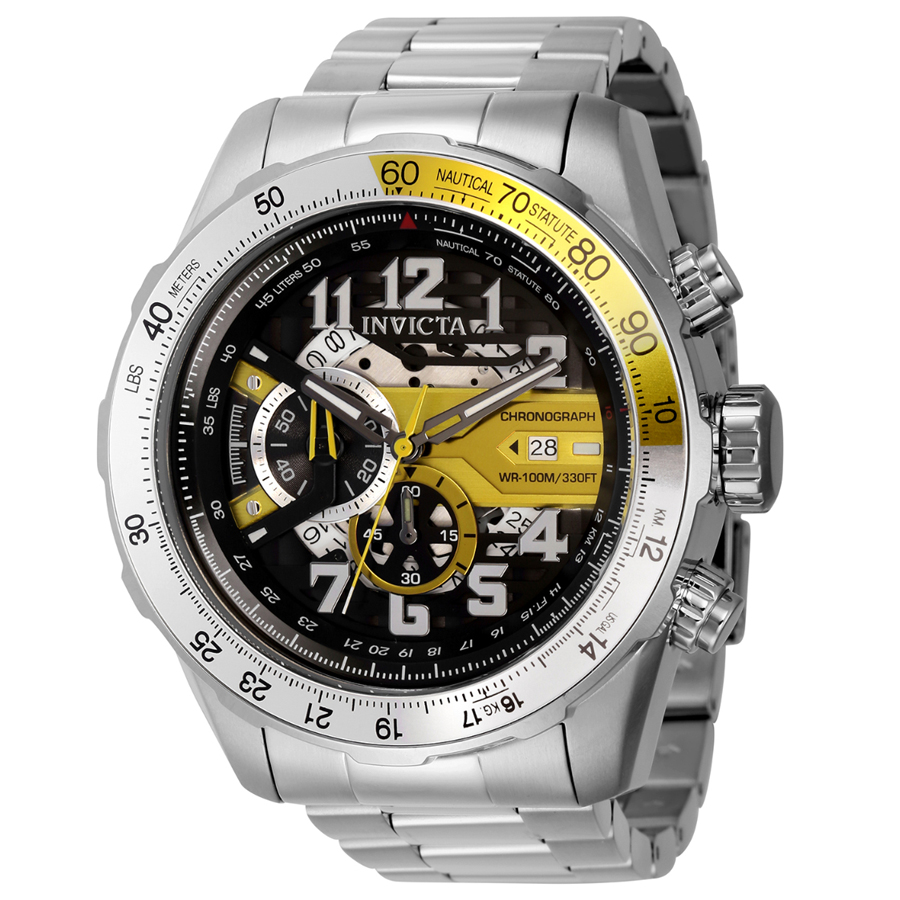Invicta Aviator Chronograph Quartz Black Dial Men's Watch 36674 ...