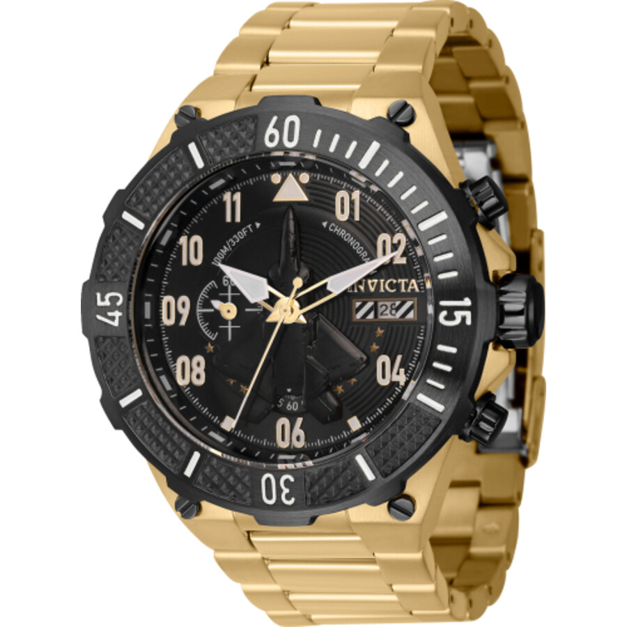Invicta Aviator Chronograph Quartz Black Dial Men's Watch 39907 ...