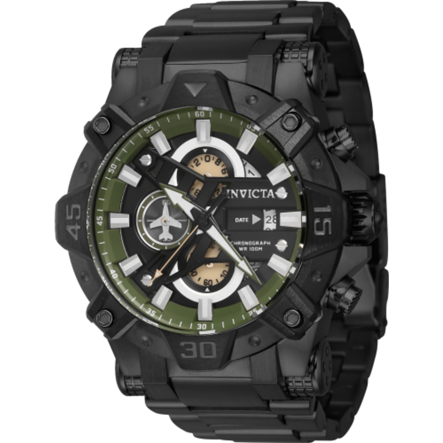 Invicta Aviator Chronograph Quartz Black Dial Men's Watch 40185 ...