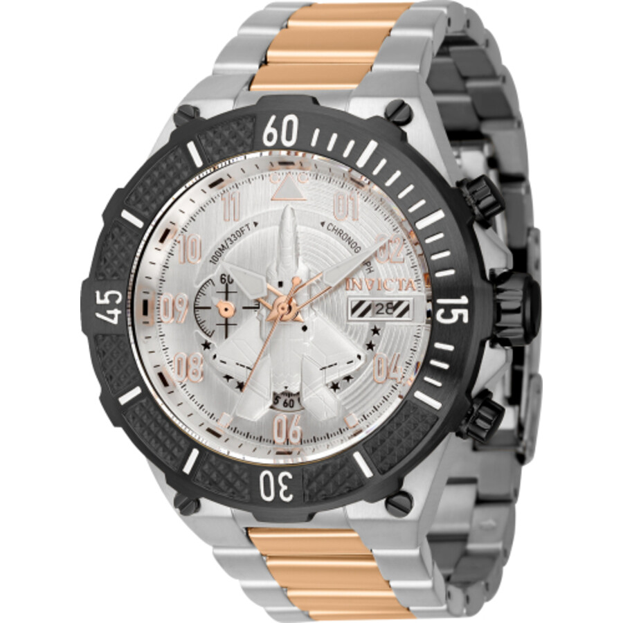 Invicta Aviator Chronograph Quartz Silver Dial Men's Watch 39905 ...