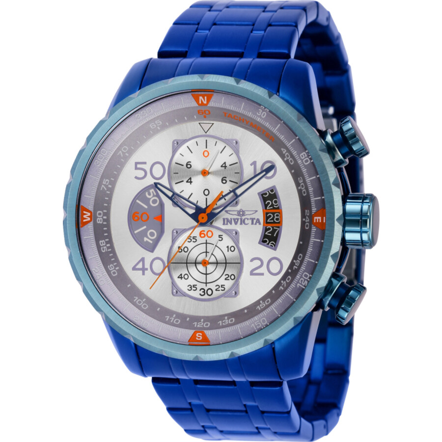 Invicta Aviator Chronograph Quartz Silver Dial Men's Watch 40707 ...