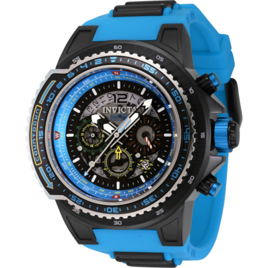 Invicta Aviator Crosswind Chronograph GMT Quartz Black Dial Men's Watch ...