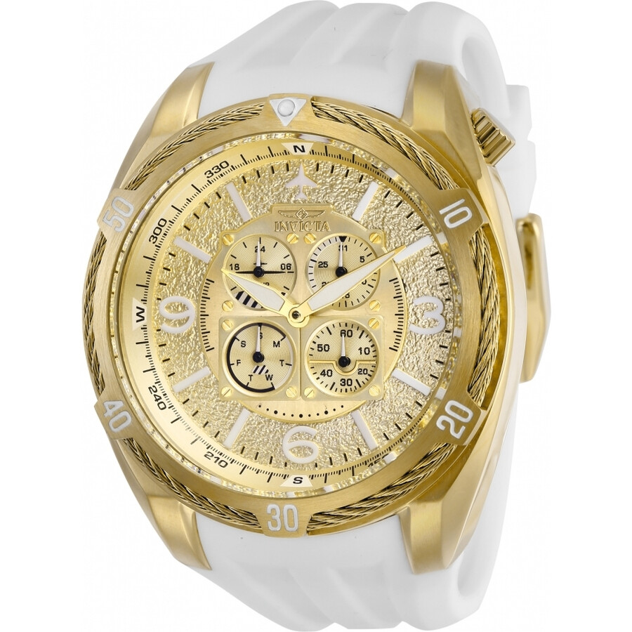 Invicta Aviator Gold Dial Men's Watch 28080 886678335527 - Invicta ...