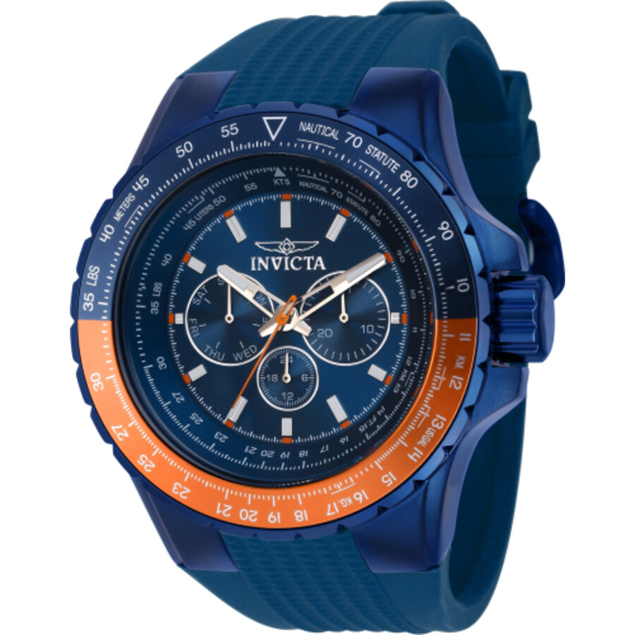 Invicta Aviator LATAM Exclusive GMT Quartz Blue Dial Men's Watch 39300 ...