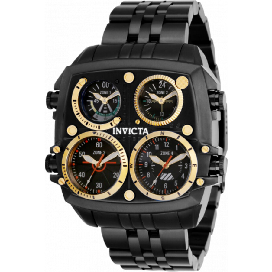 Invicta Aviator Quartz Black Dial Men's Watch 35200 886678425563 ...
