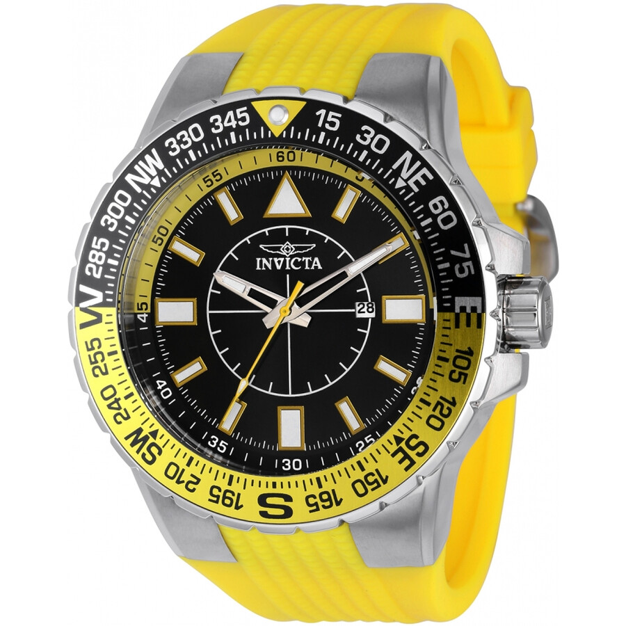 Invicta Aviator Quartz Black Dial Men's Watch 36981 886678457175 ...