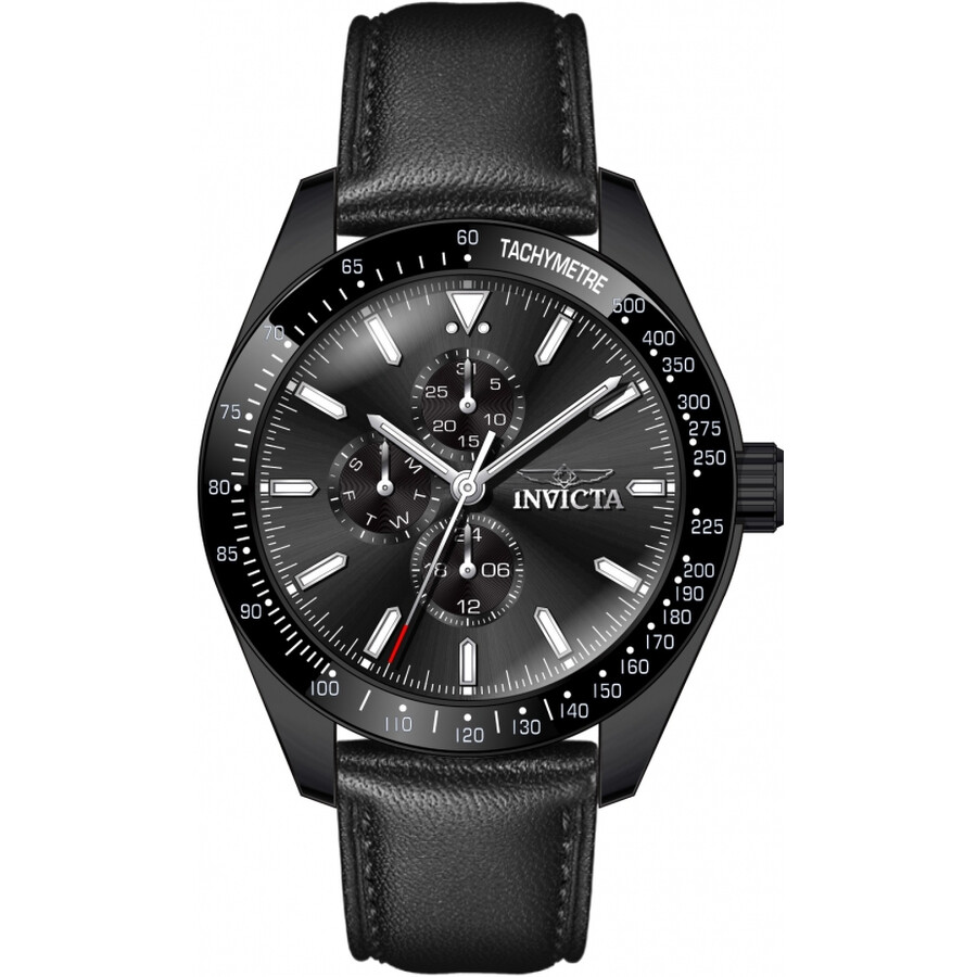 Invicta Aviator Quartz Black Dial Men's Watch 38982 886678528127 ...