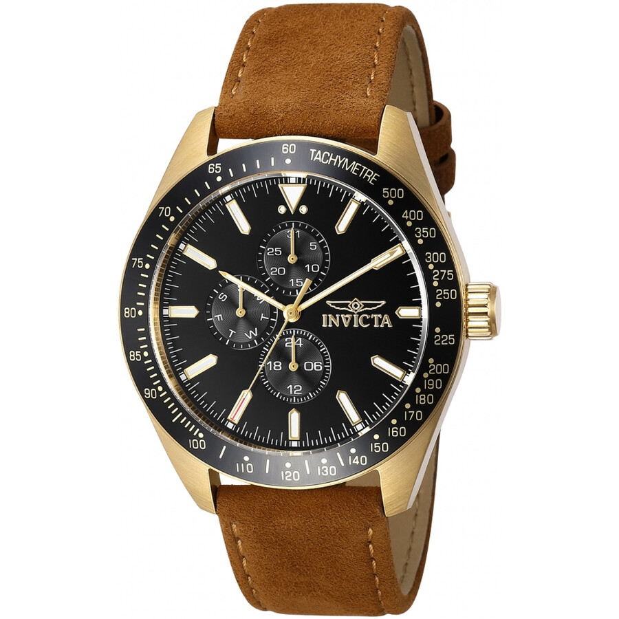 Invicta Aviator Quartz Black Dial Men's Watch 38984 886678528141 ...
