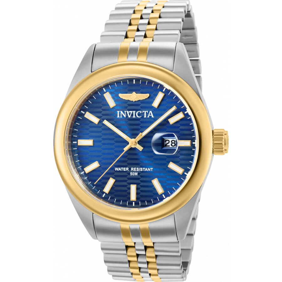 Invicta Aviator Quartz Blue Dial Two-tone Men's Watch 38416 ...