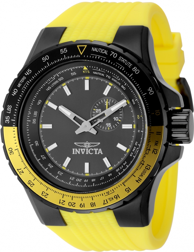 Invicta Aviator Quartz Gunmetal Dial Men's Watch 49723 886678671014 ...
