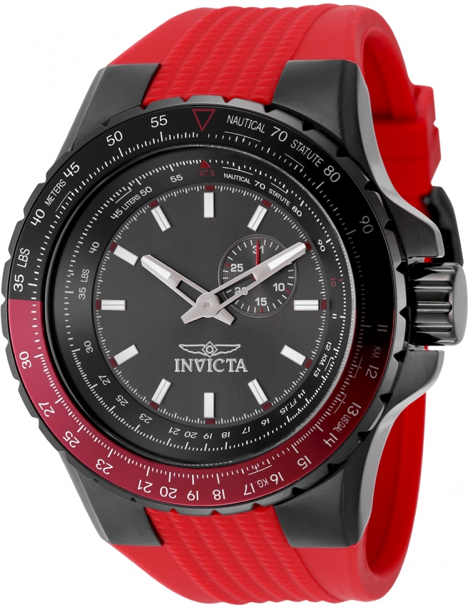 Invicta Aviator Quartz Gunmetal Dial Men's Watch 49724 886678671021 ...