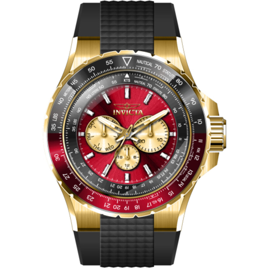 Invicta Aviator Quartz Red Dial Men's Watch 44614 886678591633 ...