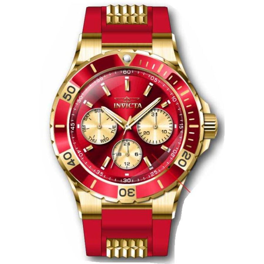Invicta Aviator Quartz Red Dial Unisex Watch 37320 886678460977 ...