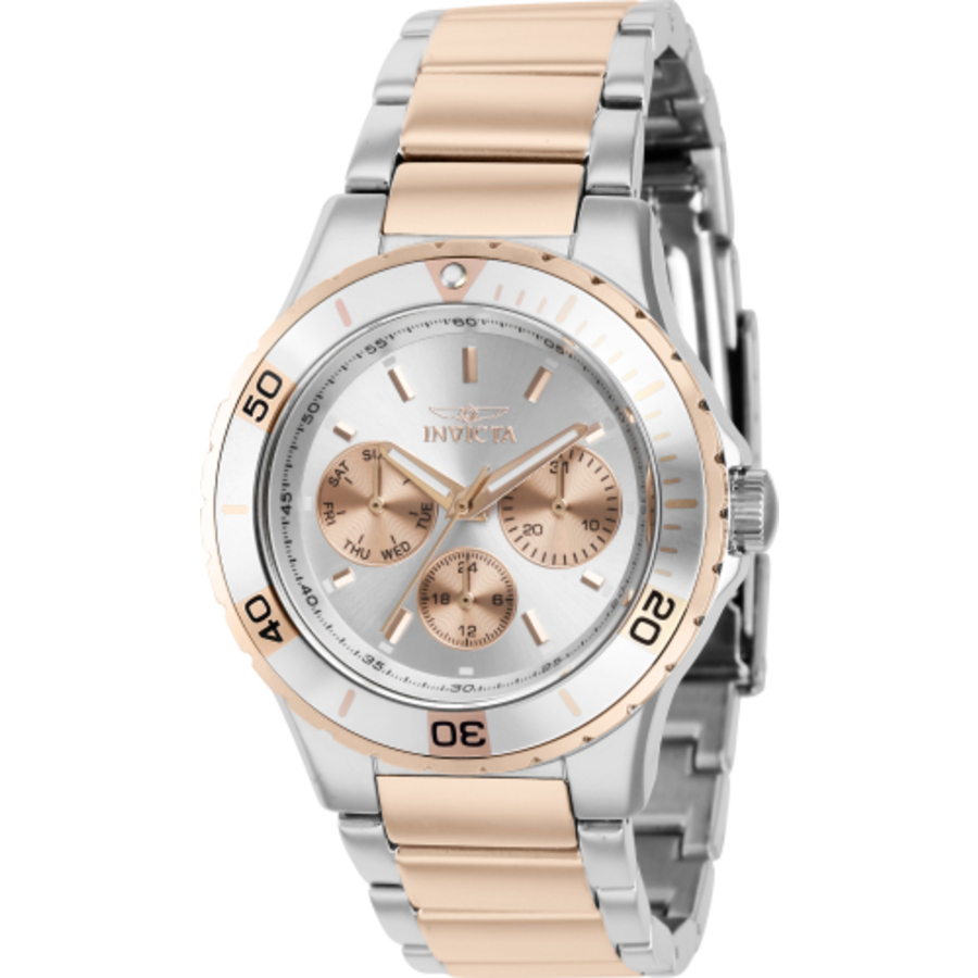 Invicta Aviator Quartz Silver Dial Ladies Watch 37571 886678463848 ...