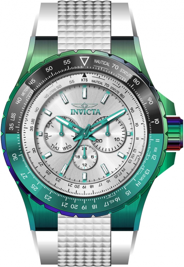 Invicta Aviator Quartz Silver Dial Men's Watch 44611 886678591602 ...