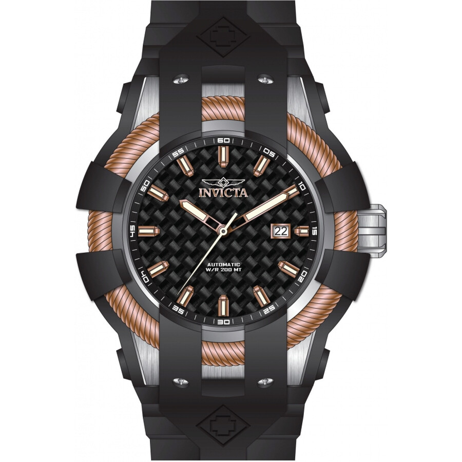 Invicta Bolt Automatic Black Dial Men's Watch 25035 886678302697 ...