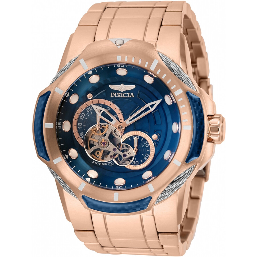 Invicta Bolt Automatic Blue Dial Open Heart Men's Watch 31948 ...