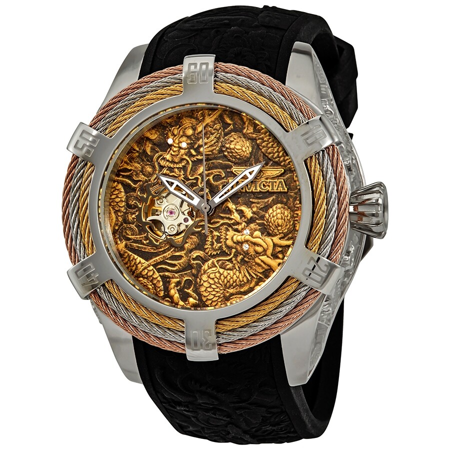Invicta Bolt Automatic Empire Dragon Brown Dial Men's Watch 27875 ...