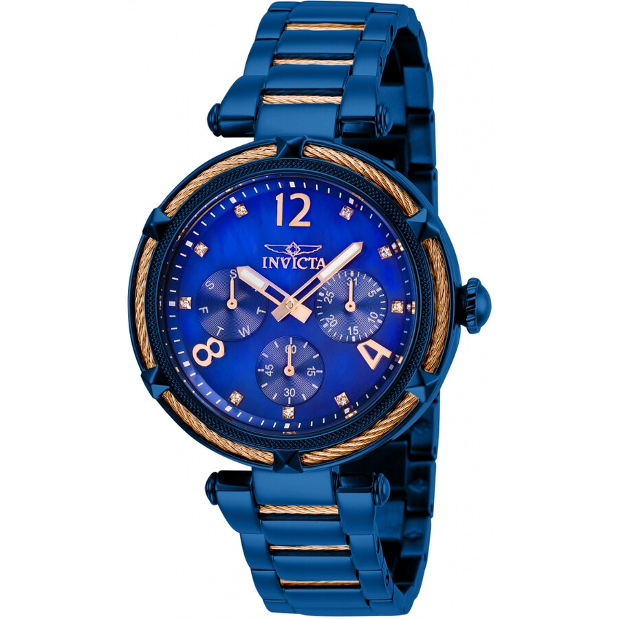 Invicta Bolt Blue Mother of Pearl Quartz Ladies Watch 29137 ...