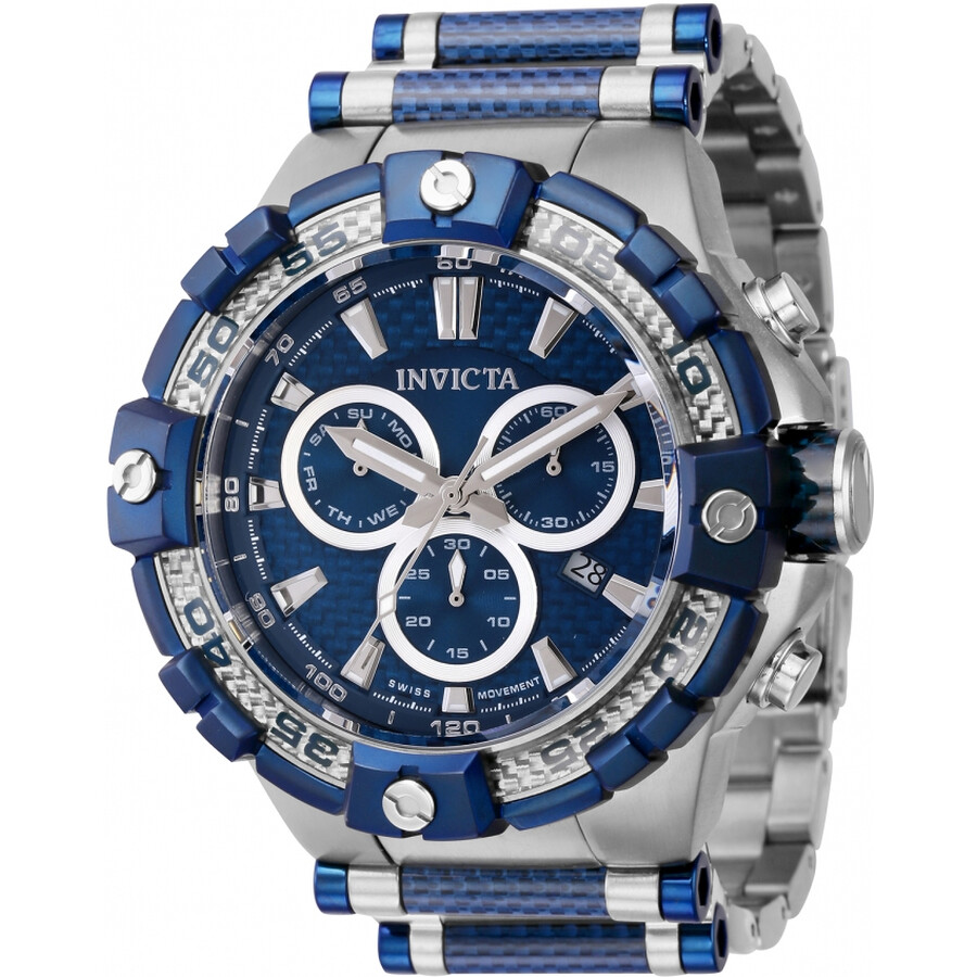 Invicta Bolt Chronograph Date Quartz Blue Dial Men's Watch 38141 ...