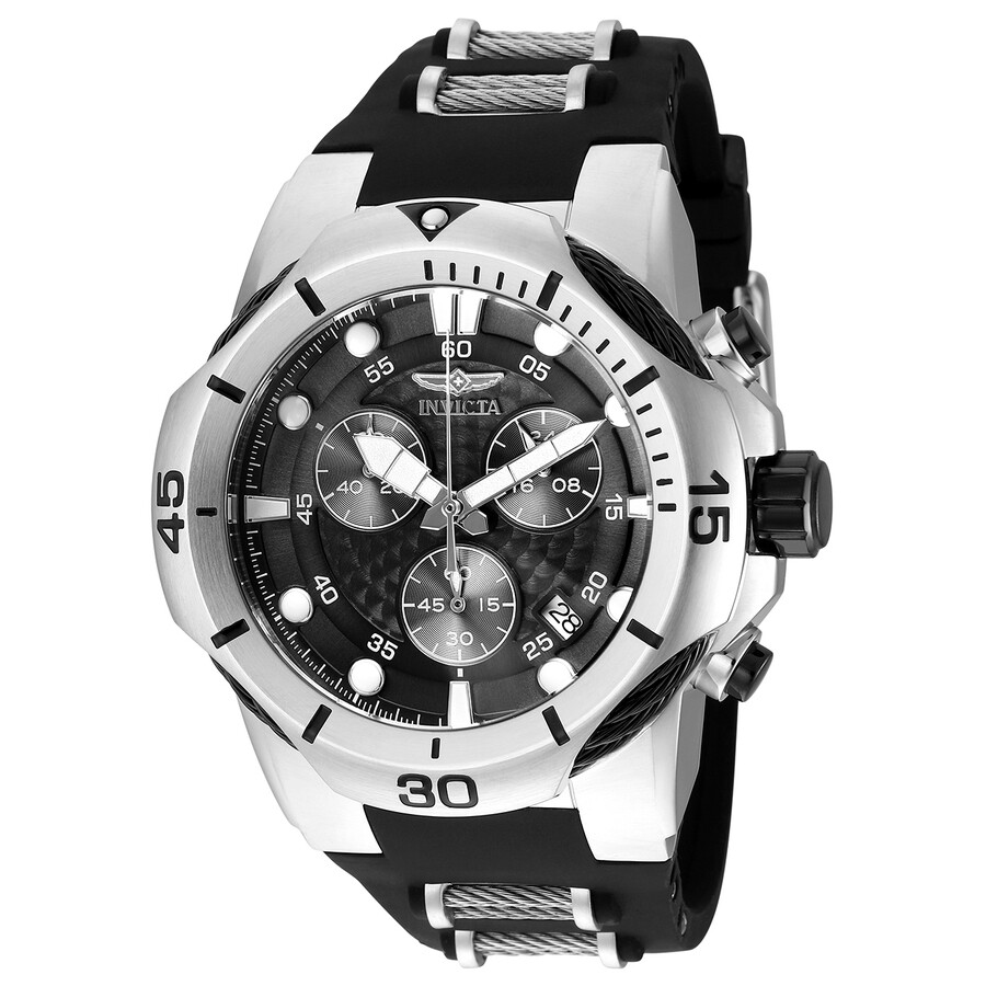 Invicta Bolt Chronograph GMT Date Quartz Charcoal Dial Men's Watch ...