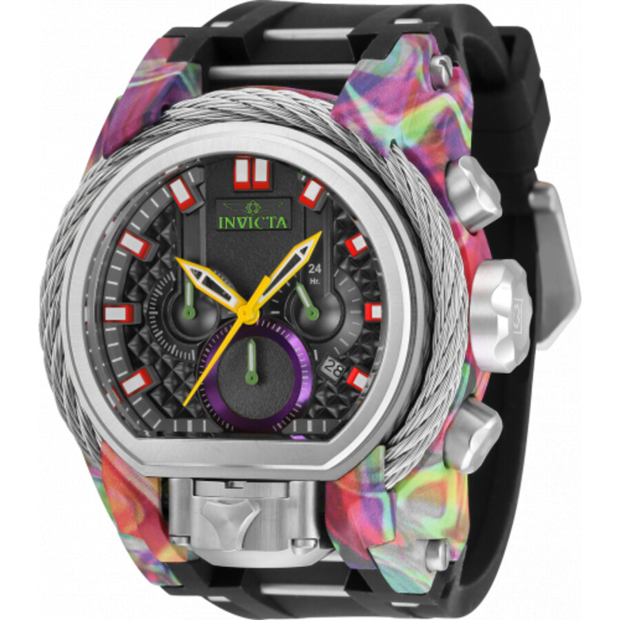 Invicta Bolt Chronograph GMT Quartz Black Dial Men's Watch 35465 ...