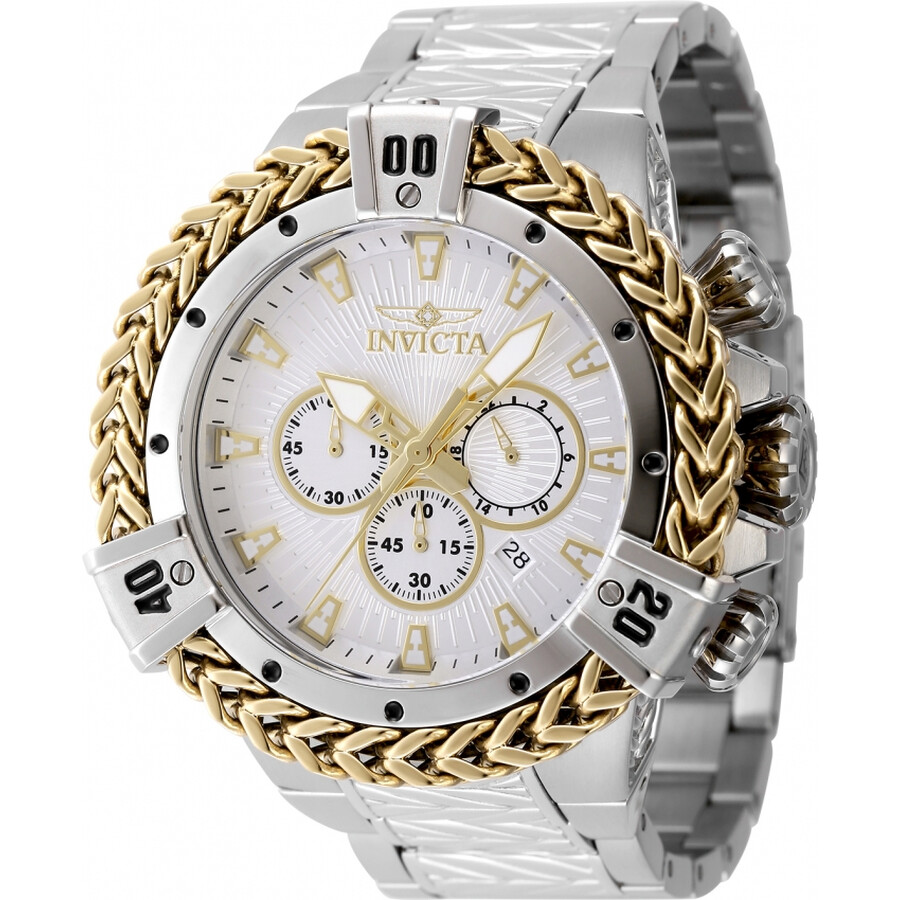 Invicta Bolt Chronograph GMT Quartz Silver Dial Men's Watch 48156 ...