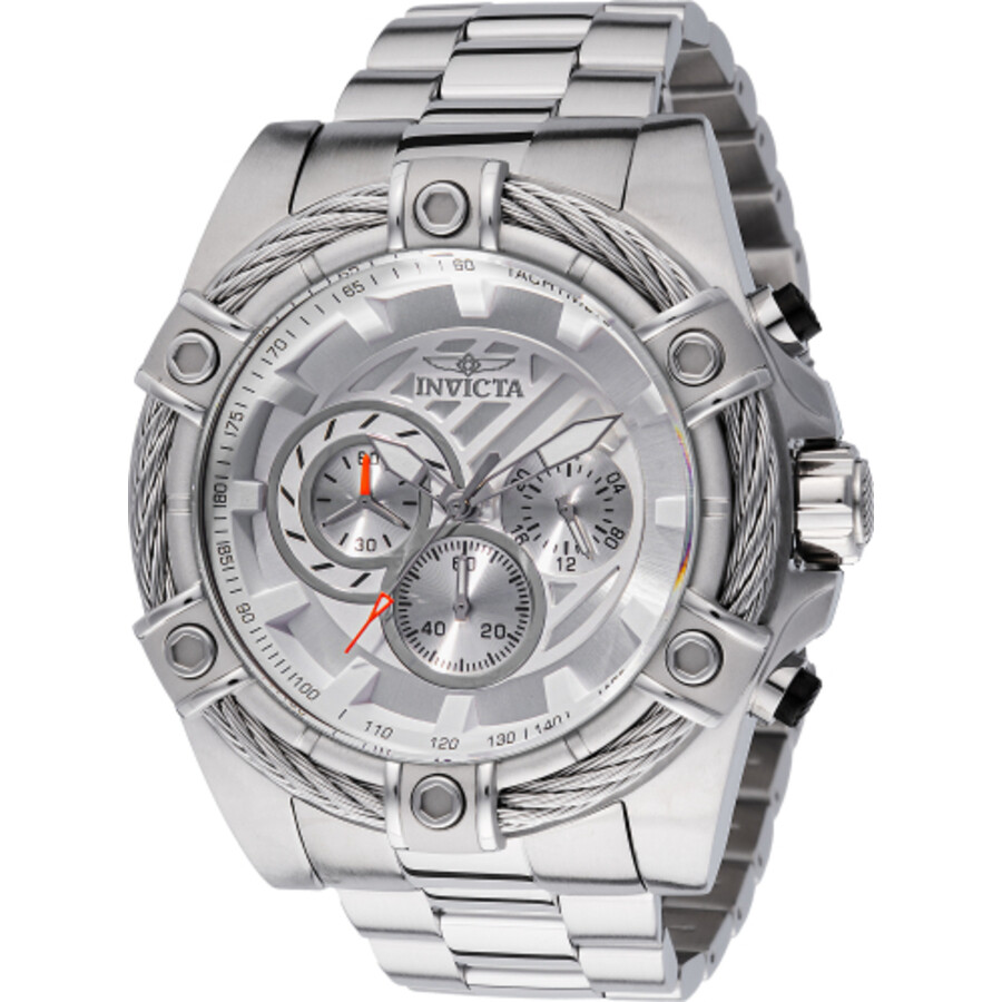 Invicta Bolt Chronograph GMT Quartz Silver Dial Men's Watch 48864 ...