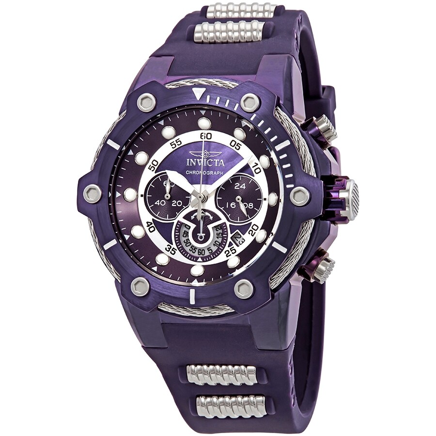 Invicta Bolt Chronograph Purple Dial Men's Watch 28036 886678335077 ...