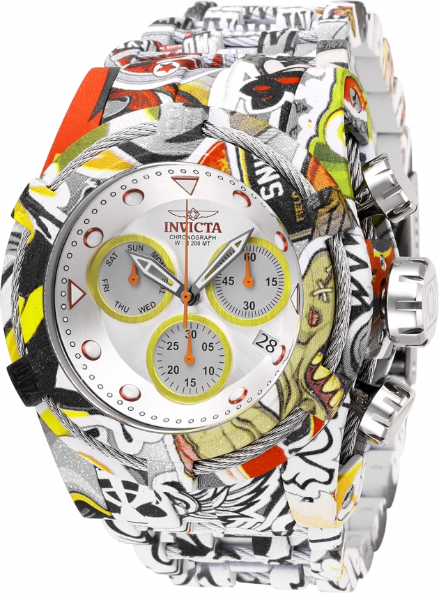 Invicta Bolt Chronograph Quartz Antique Silver Dial Men's Watch 27095 ...