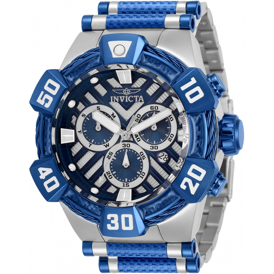 Invicta Bolt Chronograph Quartz Blue and Silver Dial Men's Watch 32281 ...