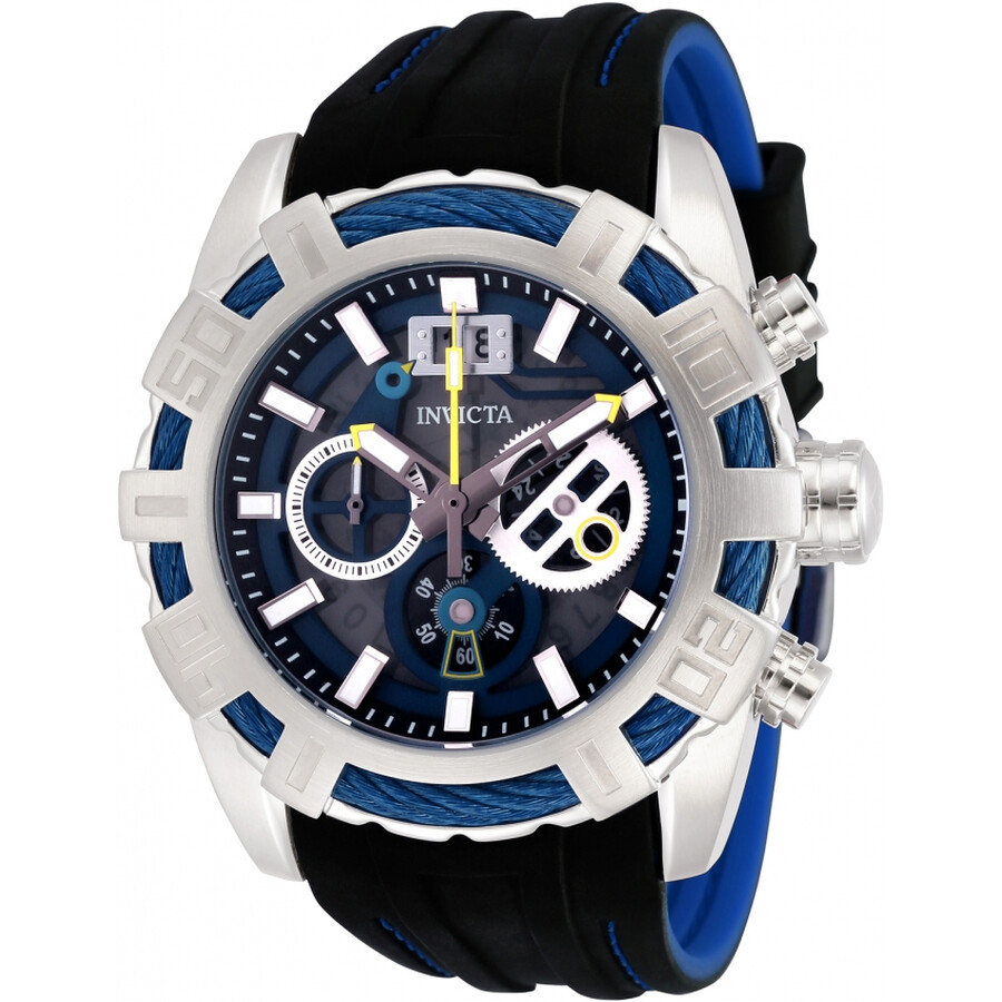 Invicta Bolt Chronograph Quartz Blue (Transparent) Dial Men's Watch ...