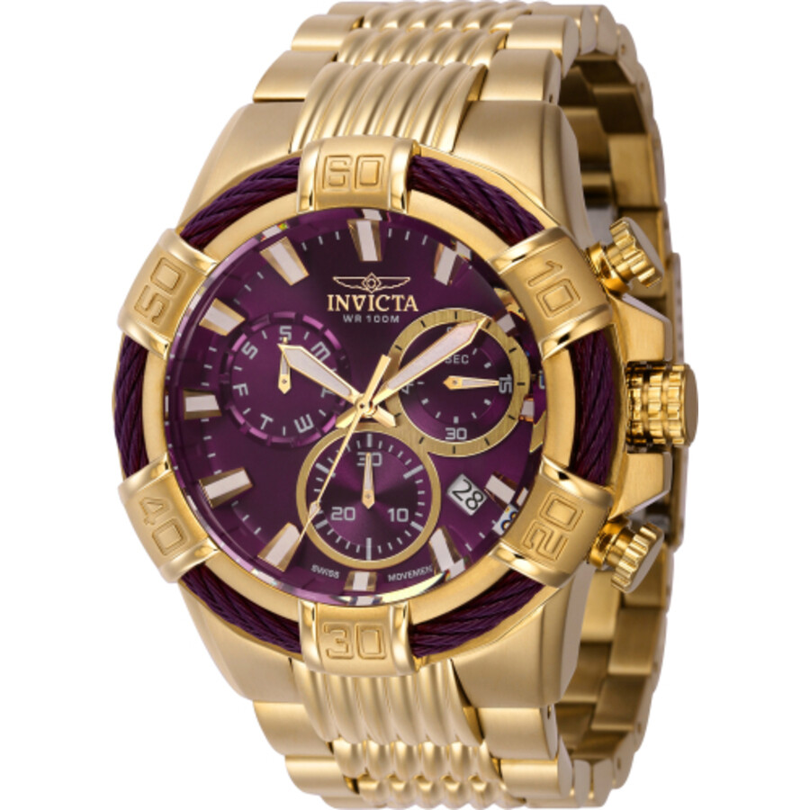 Invicta Bolt Chronograph Quartz Purple Dial Men's Watch 40911 ...