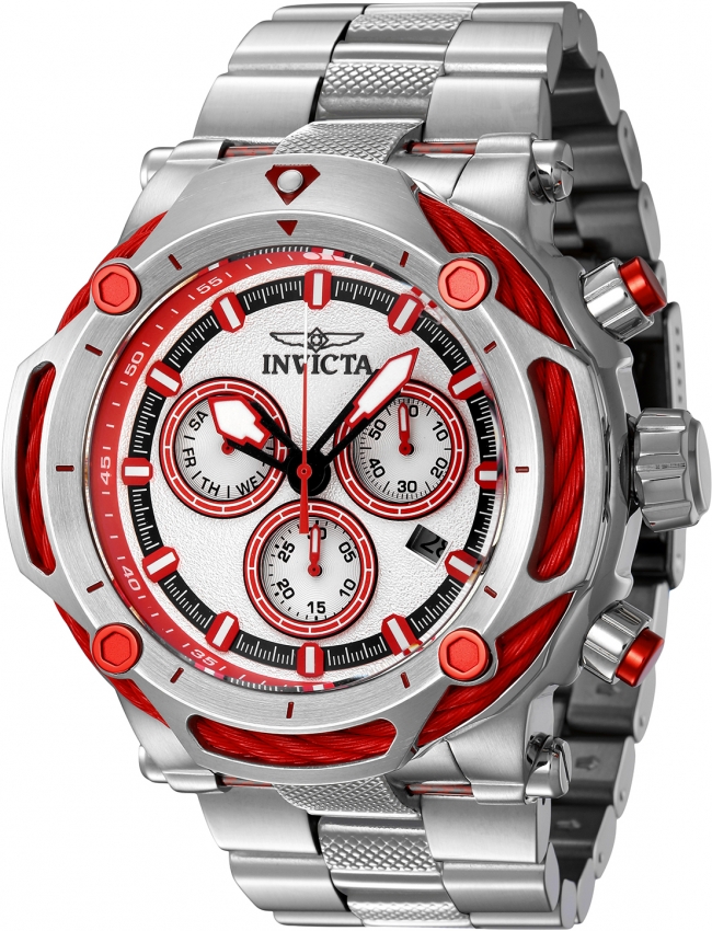 Invicta Bolt Chronograph Quartz Silver Dial Men's Watch 42106 ...