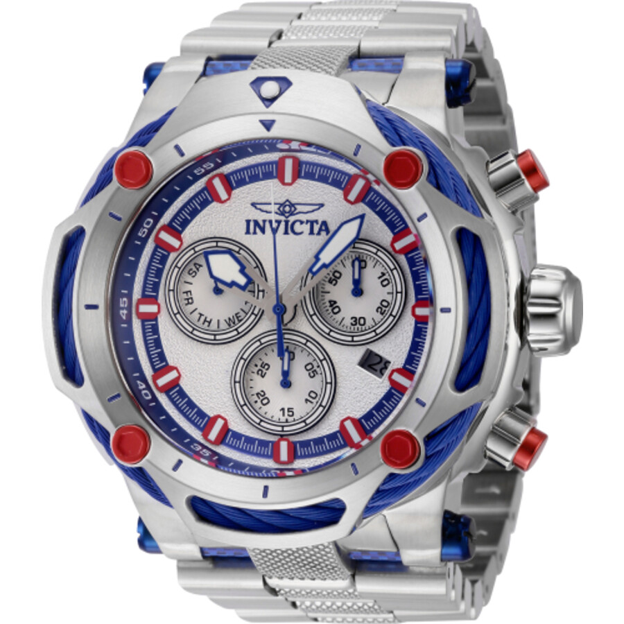 Invicta Bolt Chronograph Quartz Silver Dial Men's Watch 42202 Bolt ...