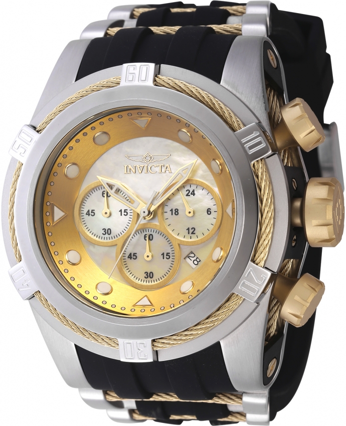 Invicta Bolt GMT Chronograph Gold and Champagne Dial Men's Watch 46468 ...